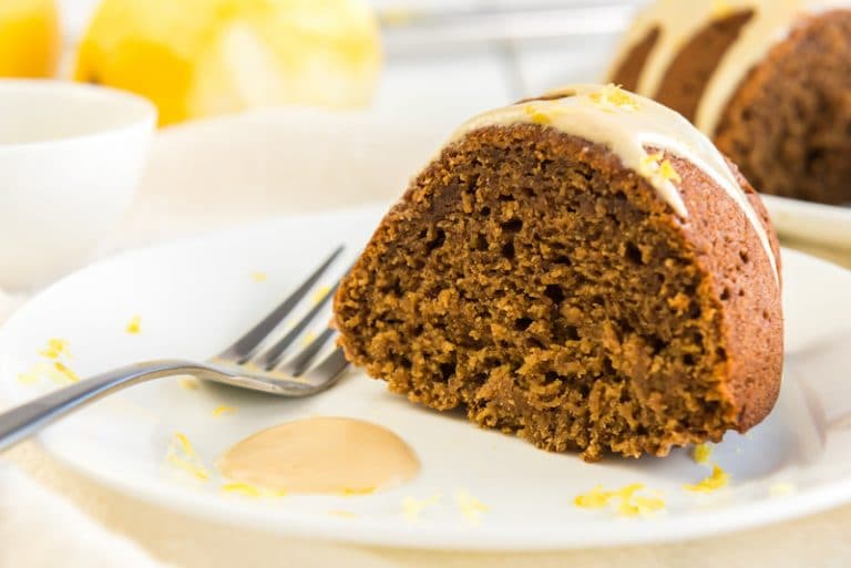 Vegan Bundt Cake with Lemon-Maple Frosting (oil-free, wfpb)