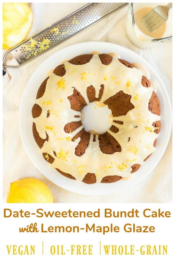 Vegan Bundt Cake with Lemon-Maple Frosting (oil-free, wfpb)