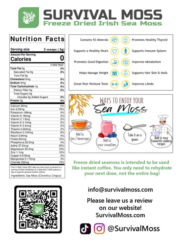 Learn about Irish Sea Moss, Chaga and Lion's Mane