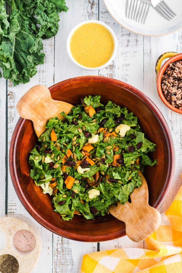 Best Kale Salad Recipe: Cornucopia Salad (vegan, oil-free, GF)